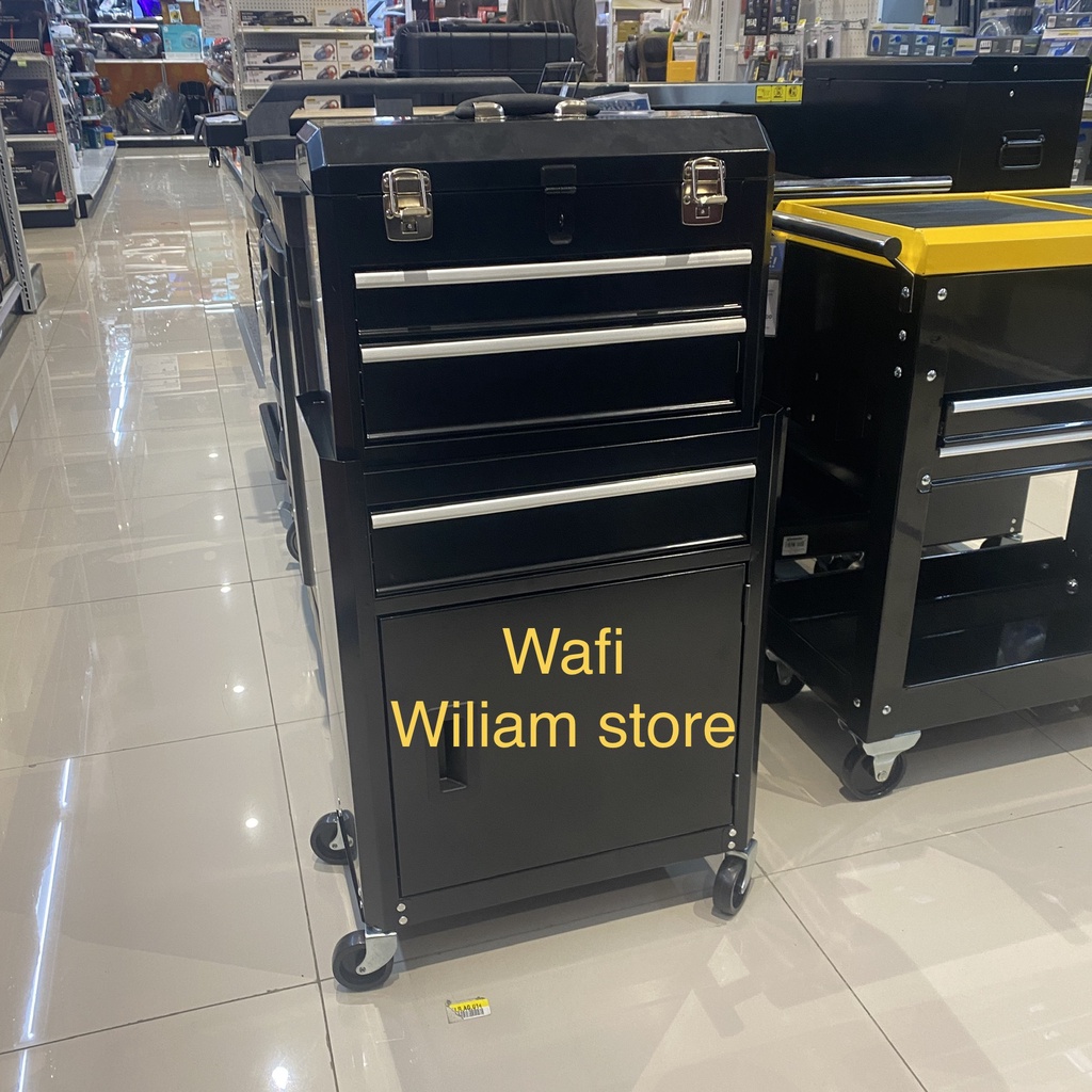 Jual Krisbow Tactix lemari bengkel Perkakas Tool Box Cabinet Trolley 2 tingkat | Shopee Indonesia