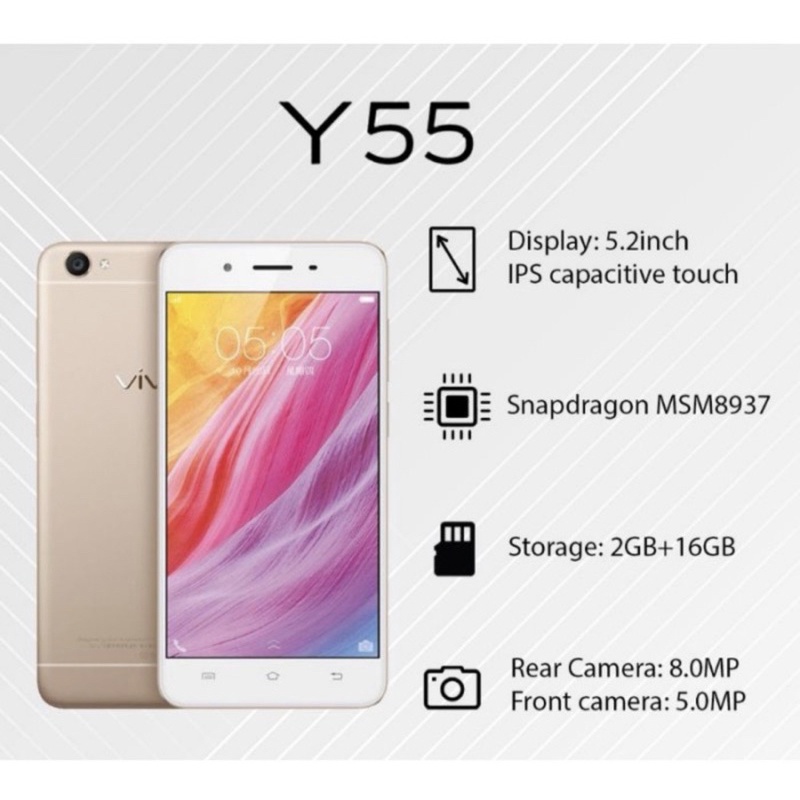 Jual Vivo Y55 Ram 2GB Internal 16GB LTE|4G | Shopee Indonesia