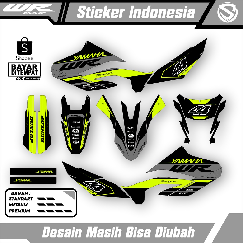 Jual STICKER DECAL Trail WR STRIPING full body design simpel elegan ...