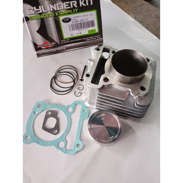 Jual BLOK SEHER 59 MM MIO-J /X-RIDE /MIO GT KODE 54P BORE UP PISTON KİT ...