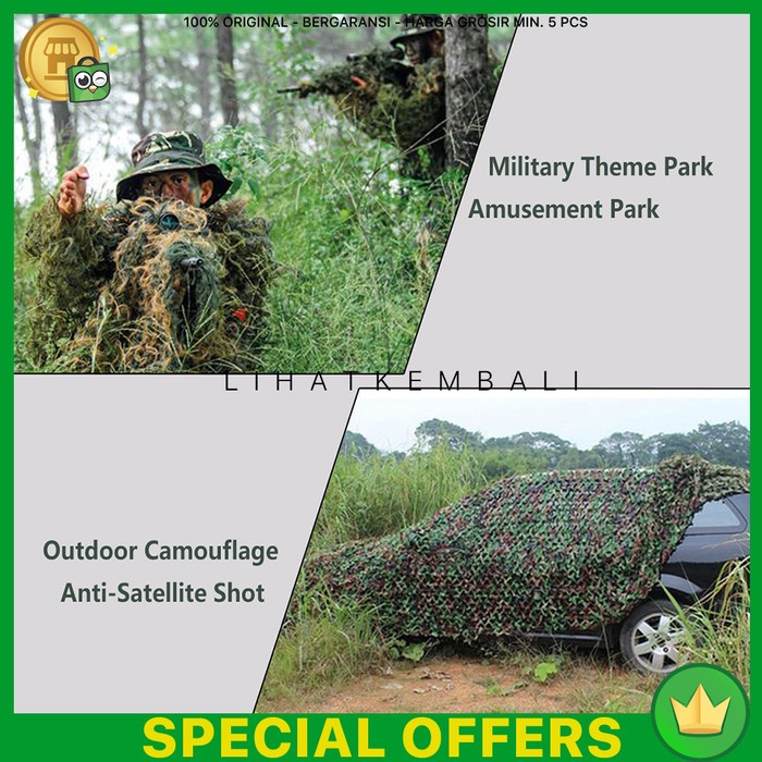 Jual Tenda Jaring Kamuflase Samaran TNI Camping Militer Tentara 3x5m ...