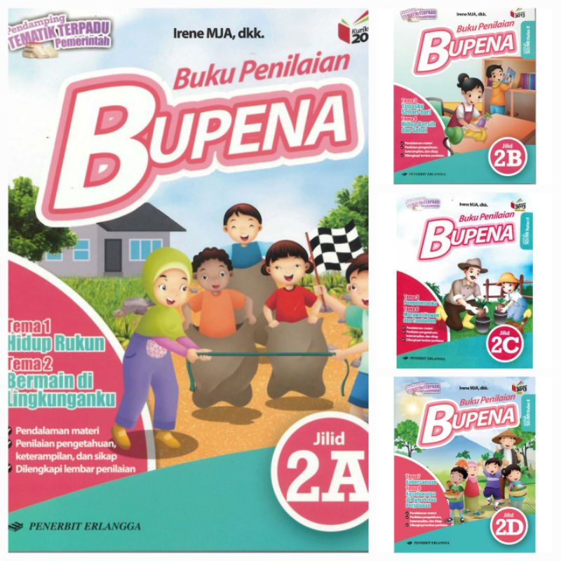 Jual BUKU SISWA KELAS 2 / II SD/MI BUPENA ( BUKU PENILAIAN TEMATIK ) TERPADU JILID 2A , 2B , 2C ...