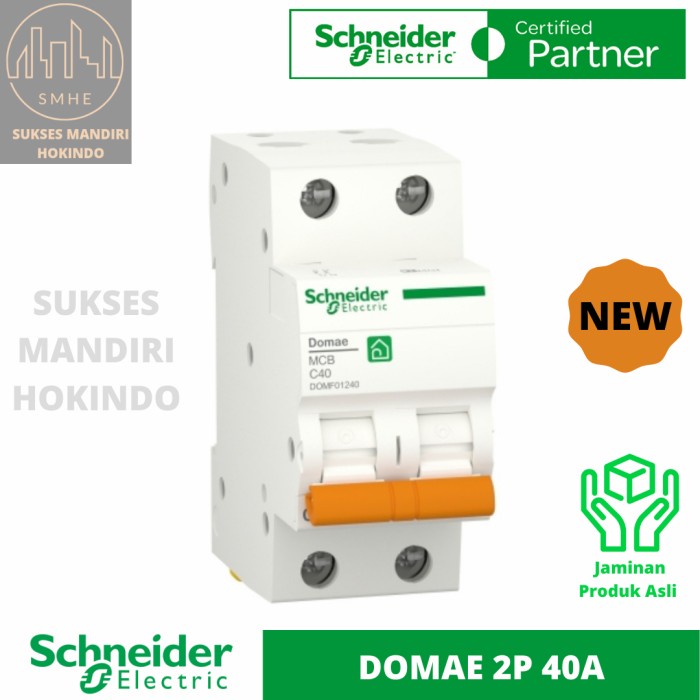 Jual Mcb 2 Phase 40 Ampere 2P 40A 2Pole Schneider Domae Baru 6Ka Ori Sni | Shopee Indonesia