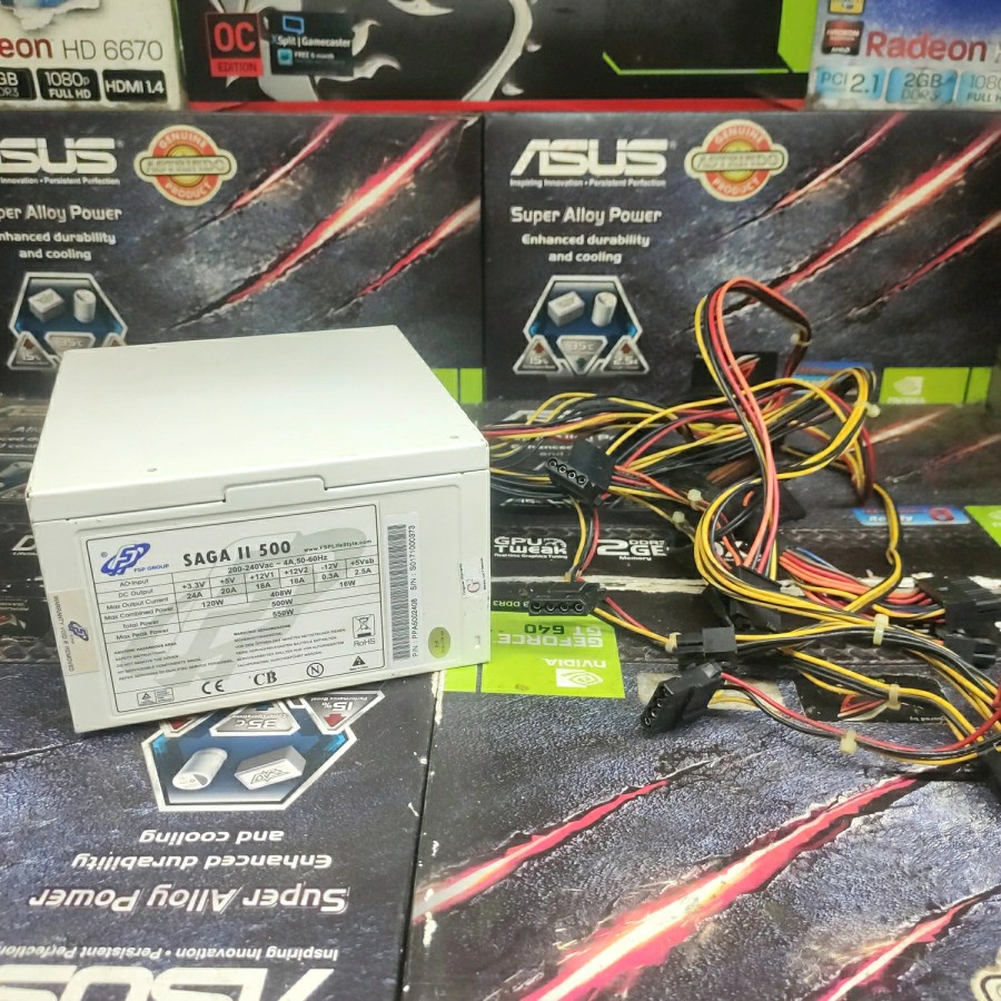 Jual Power Supply PSU Komputer PC FSP SAGA II 500Watt Pure | Shopee ...