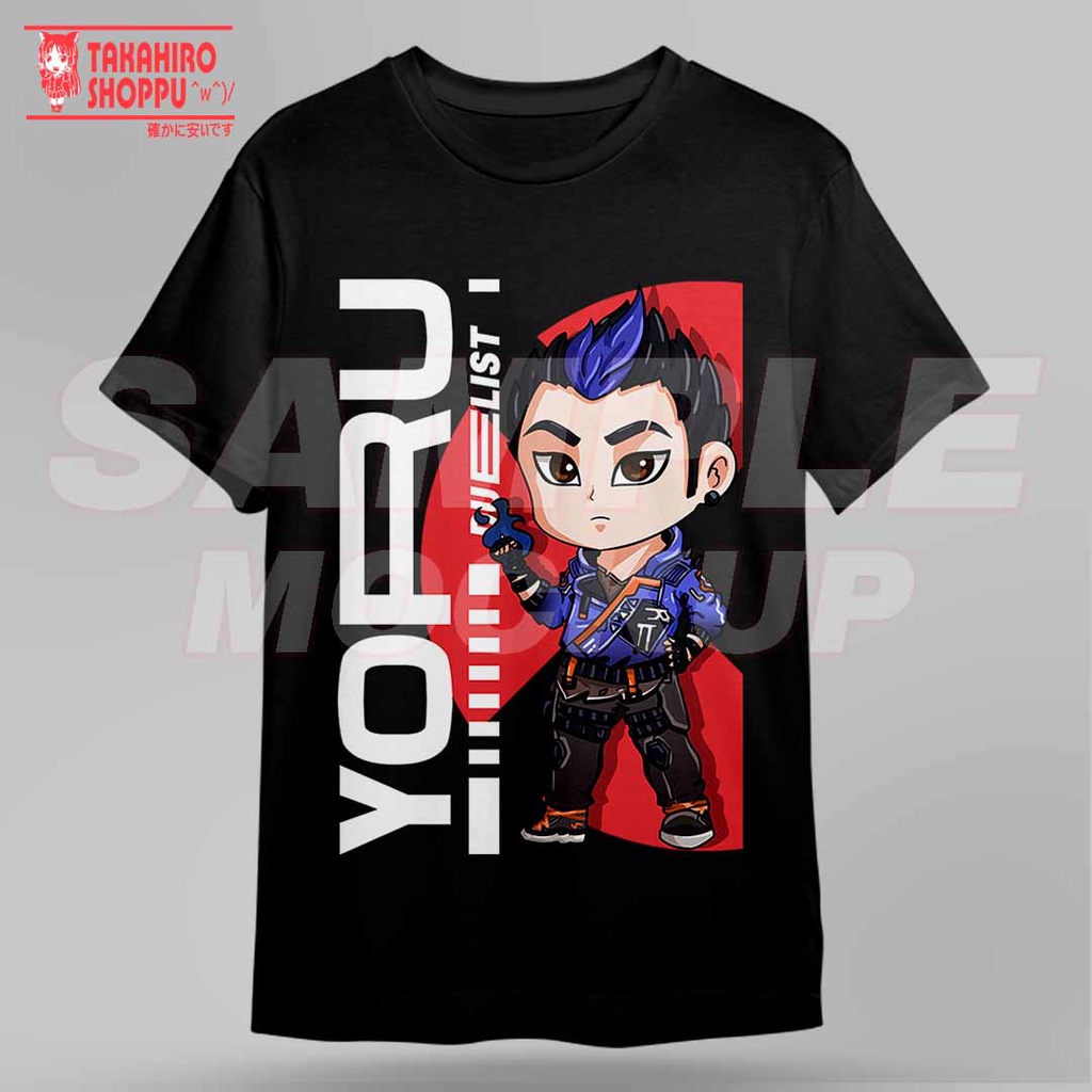 Jual Baju Kaos Anime VALORANT CHIBI - YORU Print DTF | Shopee Indonesia