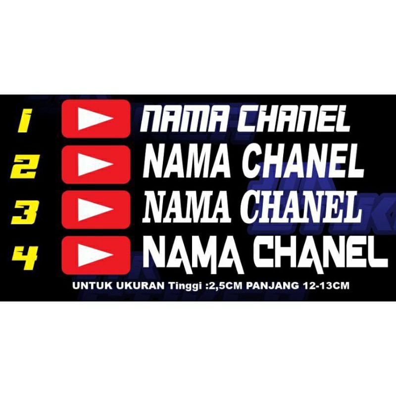 Jual STIKER CUSTOM NAMA CHANNEL YOUTUBE | Shopee Indonesia