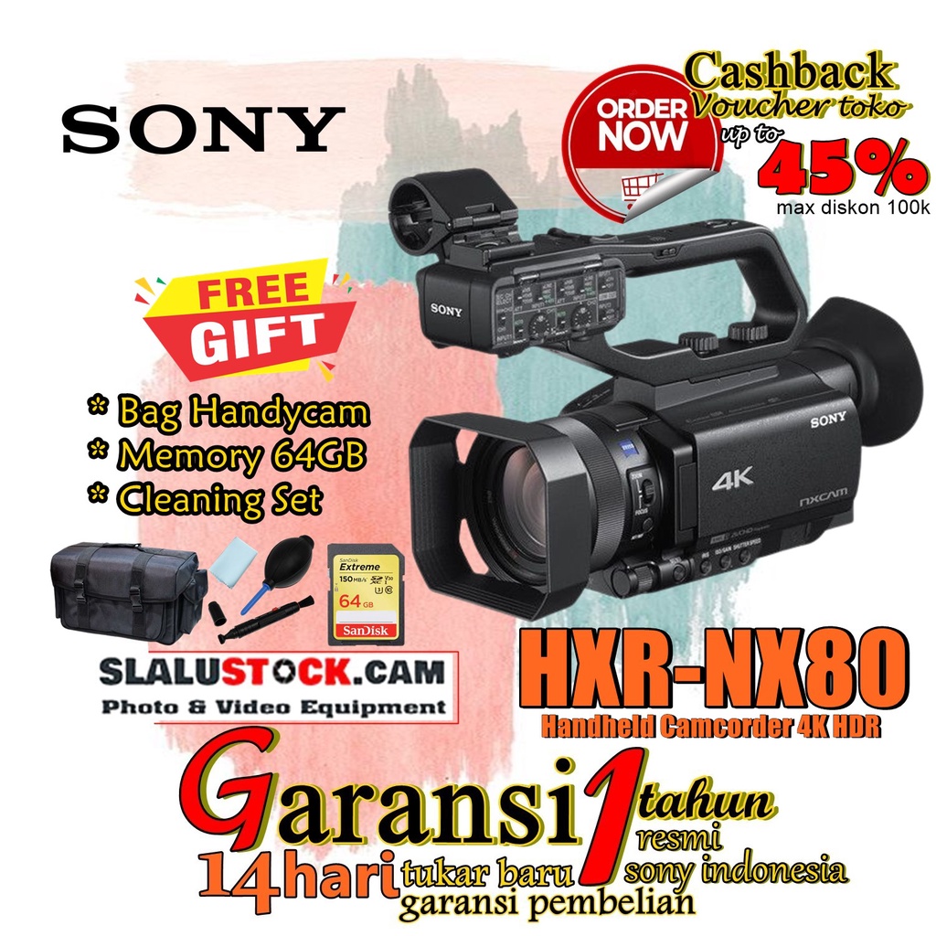 Jual Sony HXR-NX80 Handheld Camcorder 4K / HAndycam Sony NX80 / Sony ...
