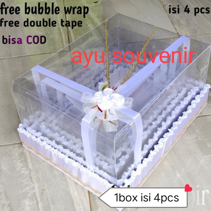 Jual kotak box hantaran seserahan baki lamaran perhikahan 1box isi 4 ...