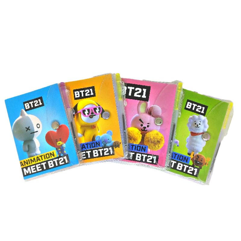 Jual Notebook A7 Mini 50 Lembar Aesthetic SoftCover Karakter BTS BT21 ...