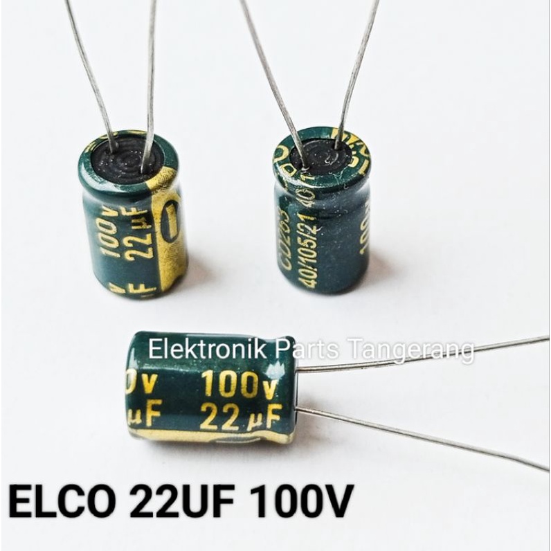 Jual CAPACITOR ELCO 22UF 100V KAPASITOR ELCO 22UF 100V KAPASITOR ELCO 100v 22uf ELCO 22 UF 100V ...