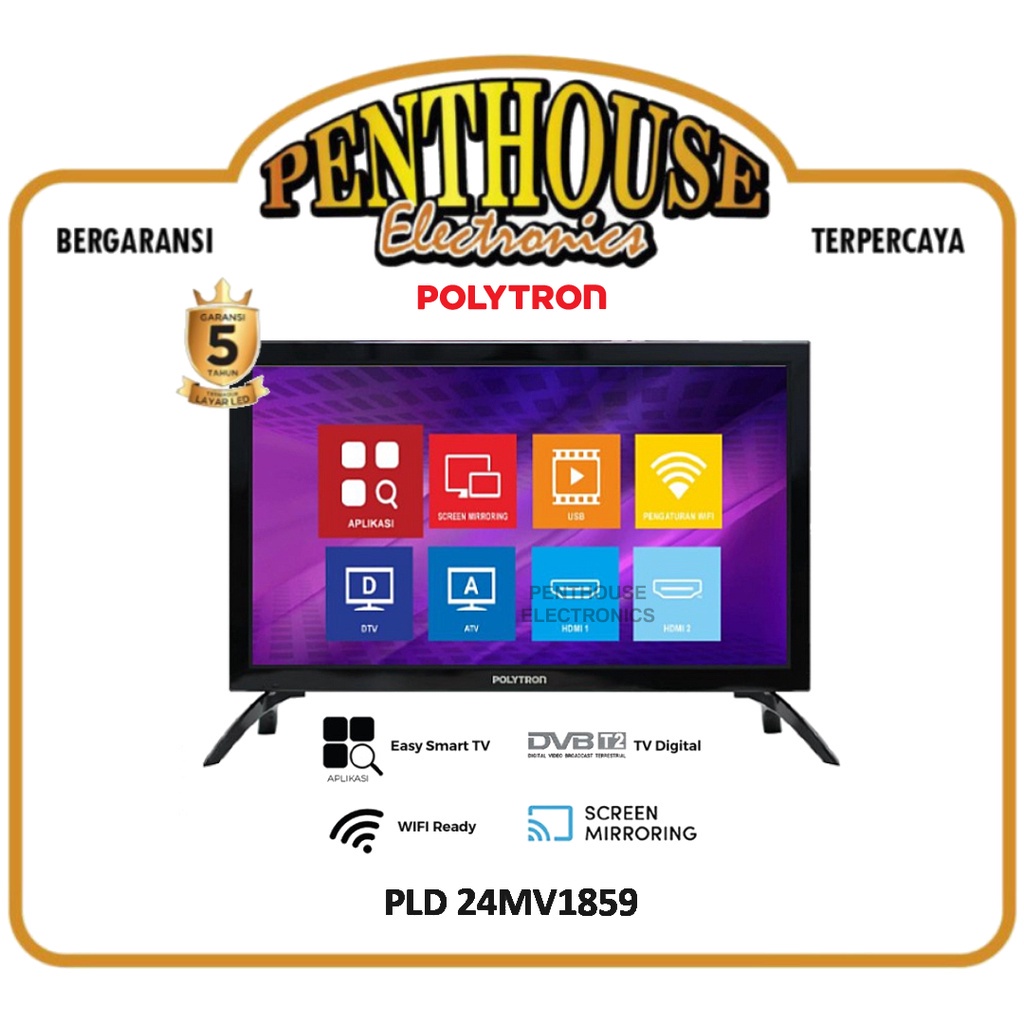 Jual Polytron LED Smart TV 24 Inch PLD 24MV1859 / Digital Youtube Mola ...
