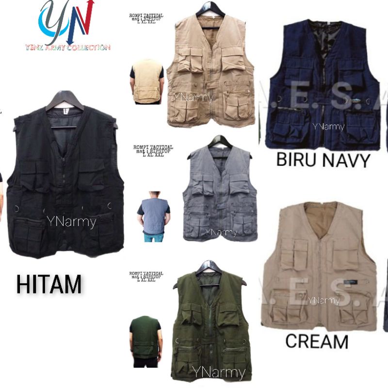 Jual Rompi tactical rompi lapangan rompi cargo outdoor | Shopee Indonesia