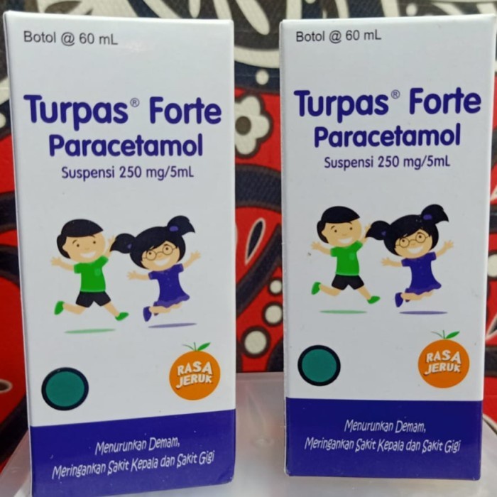 Jual TURPAS FORTE SUSPENSI 250 MG/5ML OBAT DEMAM ANAK//BOTOL 600 ML ...