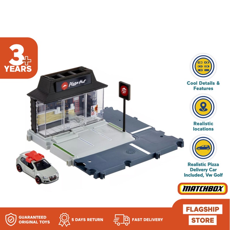 Jual Matchbox Pizza Hut Pizza Run - Mainan Trek Mobil Balap | Shopee ...