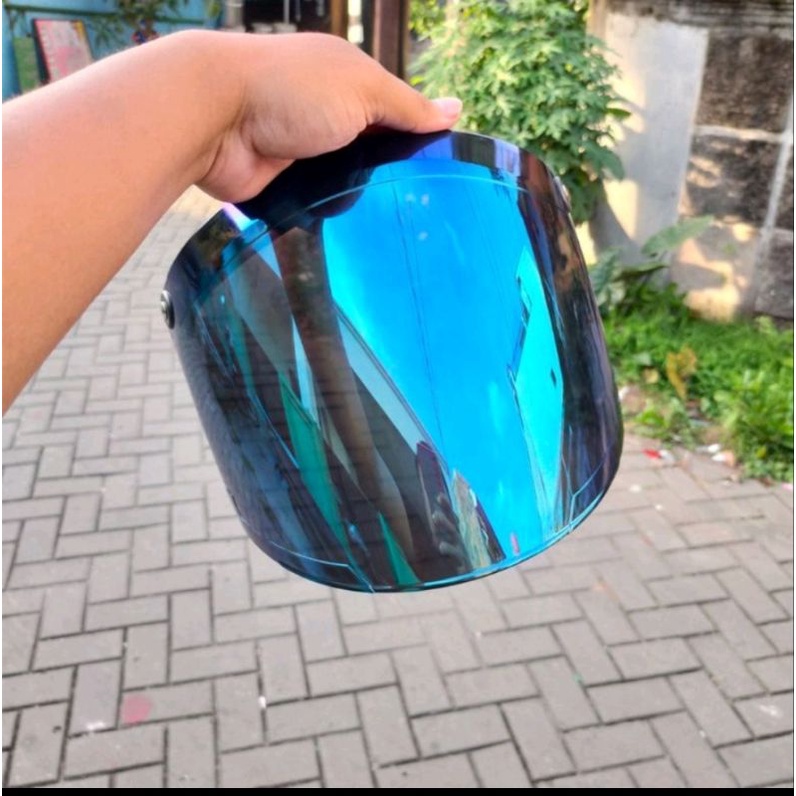 Jual Kaca Helm Retro Injak model Snail F19A Original injak iridium ...