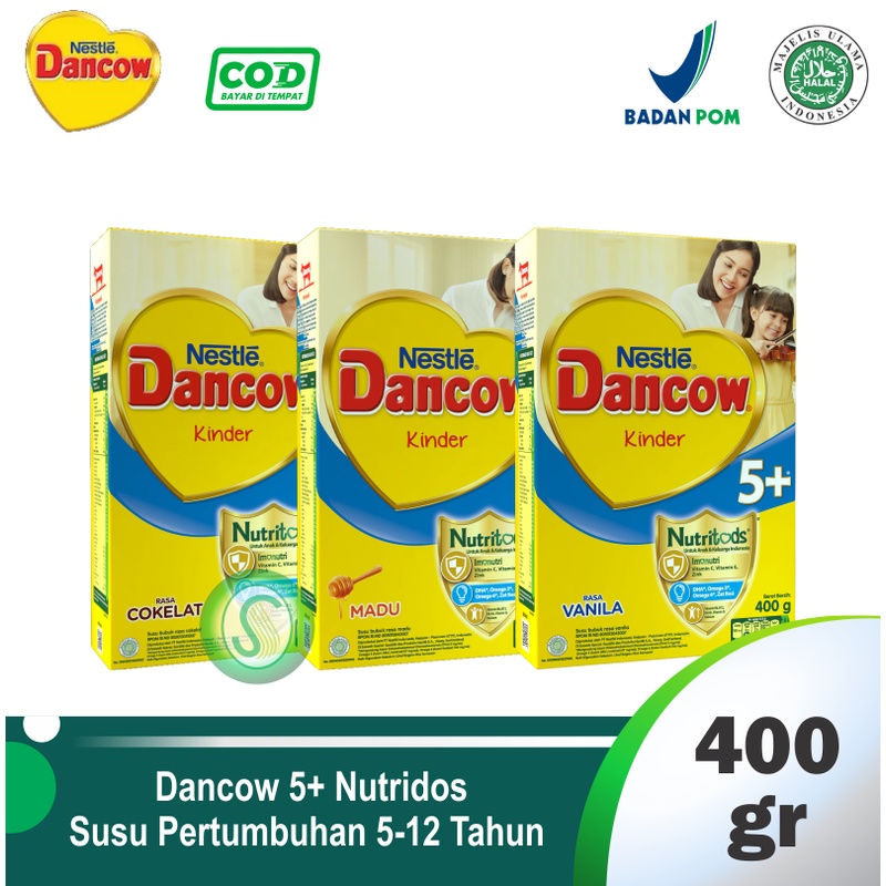 Jual Dancow 5+ Susu Pertumbuhan 5-6 Tahun 400gr - Kemasan Box | Shopee ...