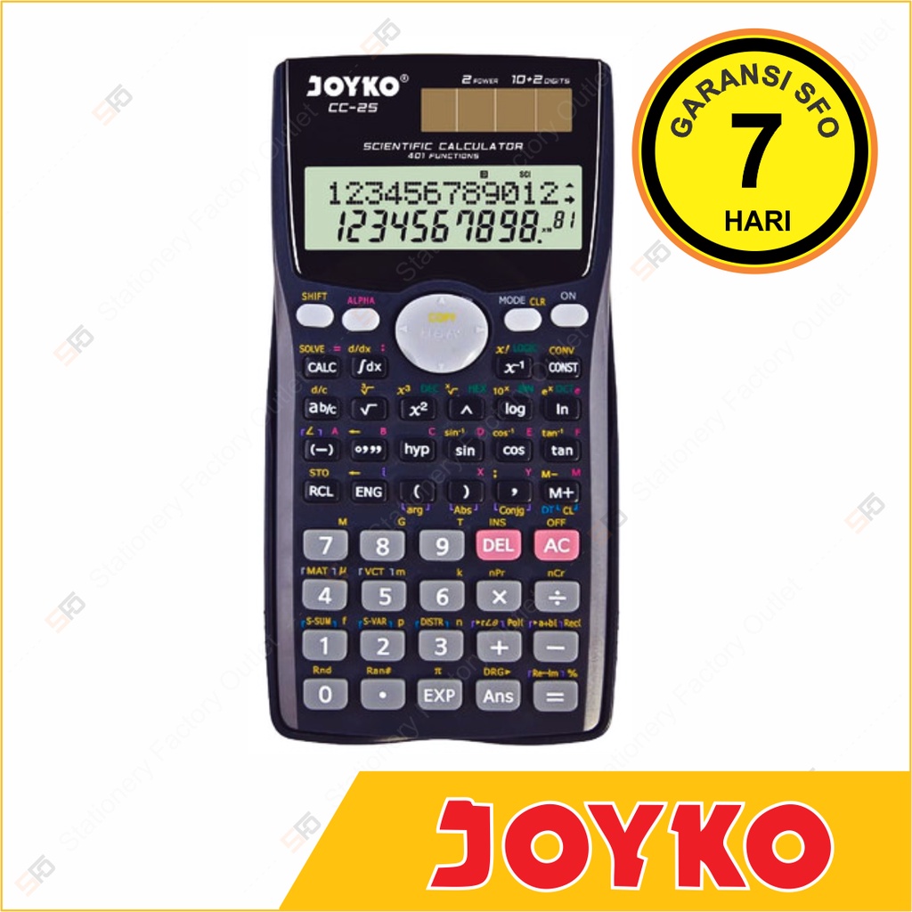 Jual Kalkulator Scientific Joyko CC-25 - SFO Semarang Official | Shopee ...