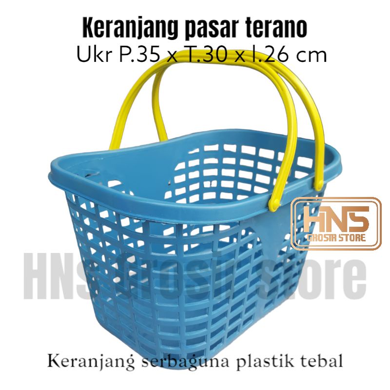 Jual Keranjang pasar serbaguna terano plastik + pegangan tebal ...