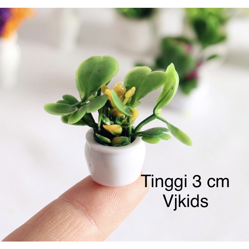 Jual miniatur tanaman di pot untuk rumah boneka, maket, diorama ...