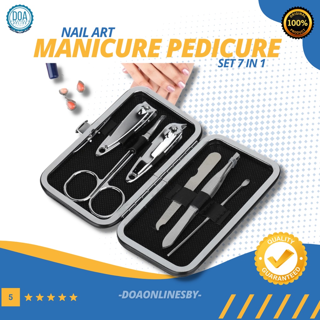 Jual MANICURE SET 7 IN 1 GUNTING KUKU NAIL ART SET DOMPET MENICURE ...