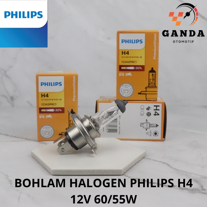 Jual BOHLAM LAMPU HALOGEN PHILIPS H4 12V 60/55W LAMPU MOBIL ORIGINAL | Shopee Indonesia