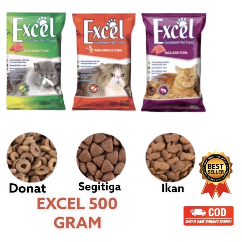 Jual EXCEL MAKANAN KUCING 500g | Shopee Indonesia