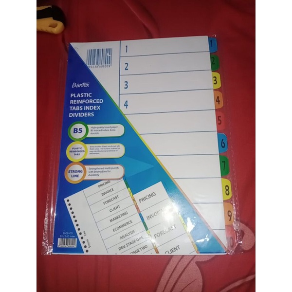 Jual Bantex Index (1-10) 26 Holes For Multiring Binder B5 8608 00 ...