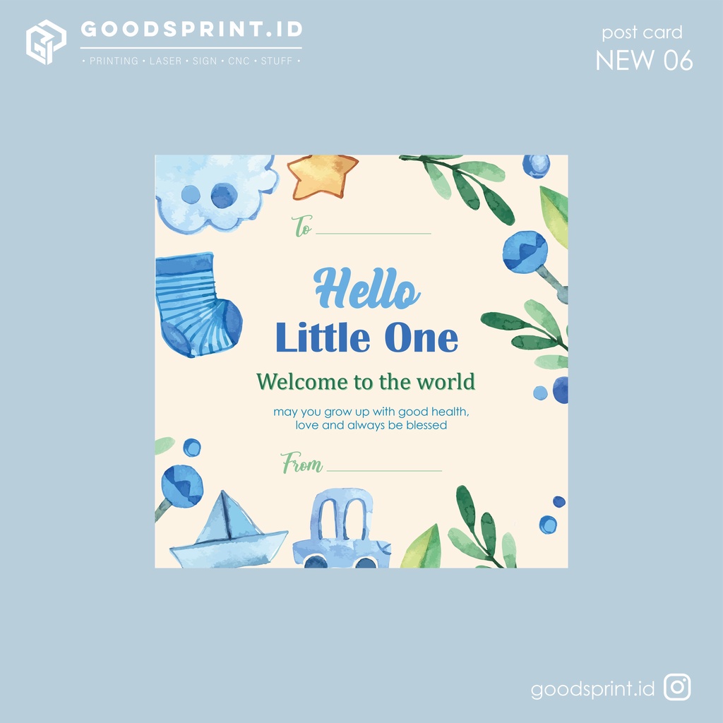 Jual GREETING CARD Kartu Ucapan Welcoming Baby New Born Kartu Ucapan Kelahiran Bayi GREETING ...