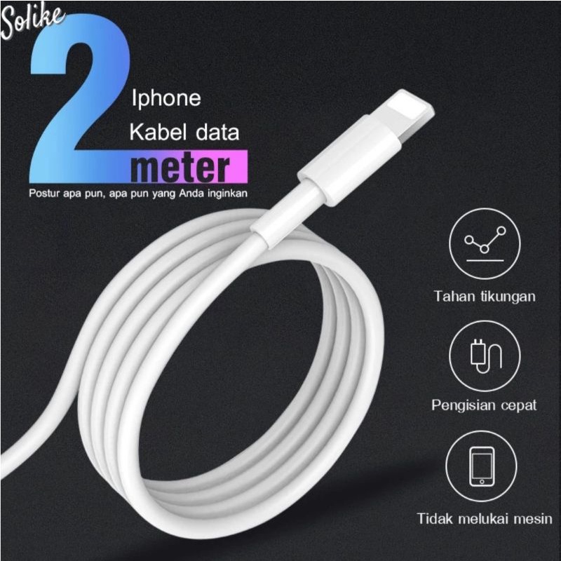 Jual Lightning Fast Charging Cable for Apple iPhone/iPad/iPod 2 meter ...