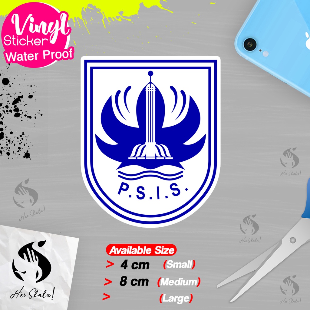 Jual Stiker PSIS Semarang Liga Indonesia Sticker Sepak Bola Emblem Logo Anti Air Bahan Vinyl ...