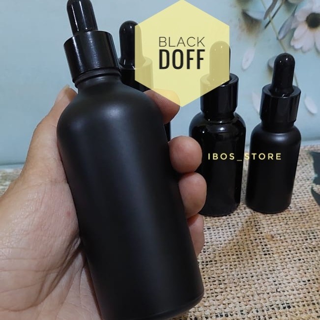 Jual Receptacle Botol Kaca Hitam Serum Pipet Drop 100Ml/50Ml/30Ml/20Ml ...