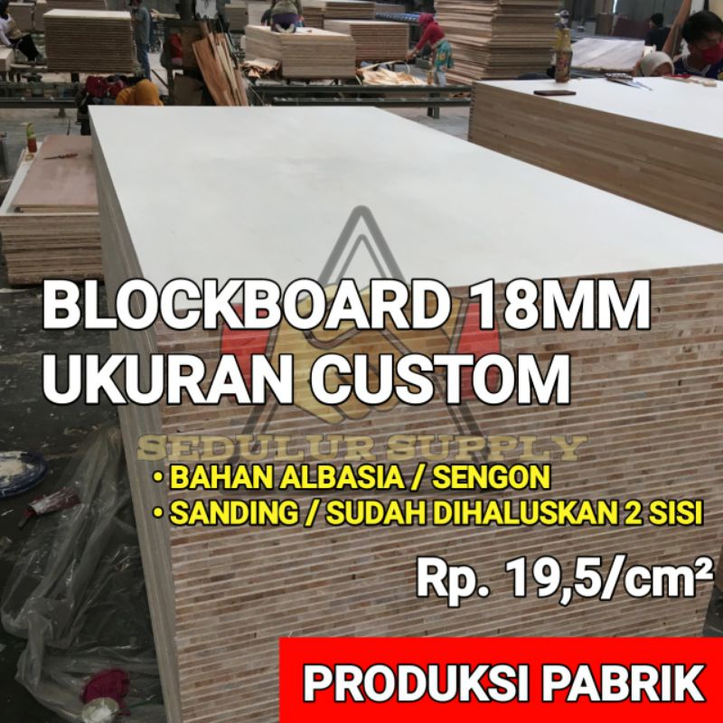 Jual PAPAN KAYU BLOCKBOARD 18MM ALBA UTY UKURAN CUSTOM / Block board ...