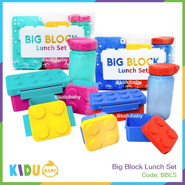 Jual Big Block Lunch Box Set Kotak Makan Anak Kotak Bekal Anak Kidu ...