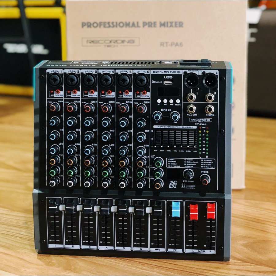 Jual Recording Tech RT-PA6 Professional Stereo Mixer | Shopee Indonesia