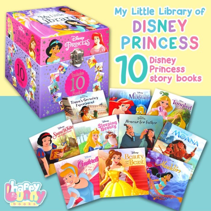 Jual Child Book My Little Library Disney Princess Includes 10 Story ...