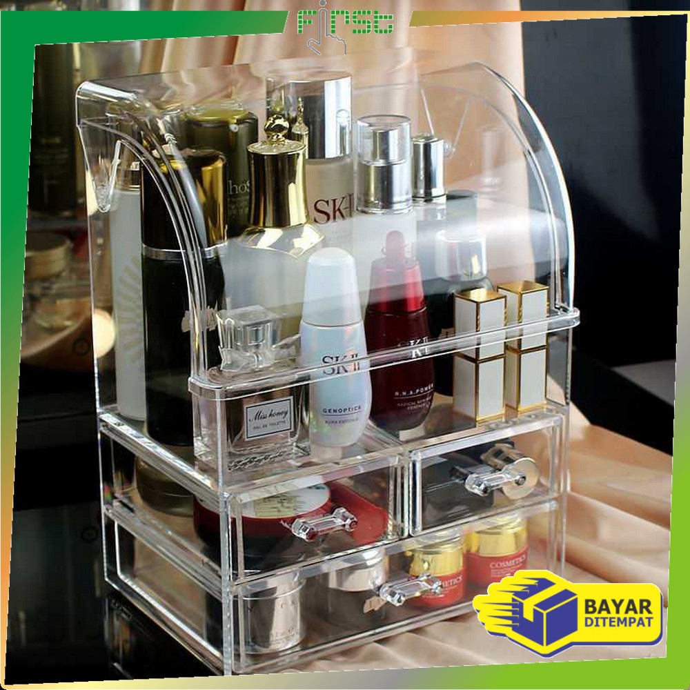 Jual FH-K132 Rak Kosmetik Dengan Laci Anti Debu Tempat Make Up Skincare ...