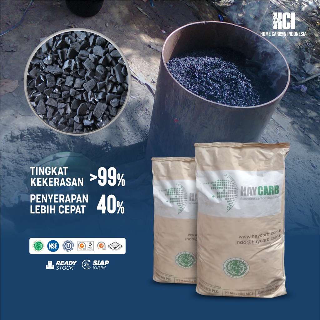 Jual Haycarb HR5 carbon aktif - industri Tambang emas - Kemasan Zak ...