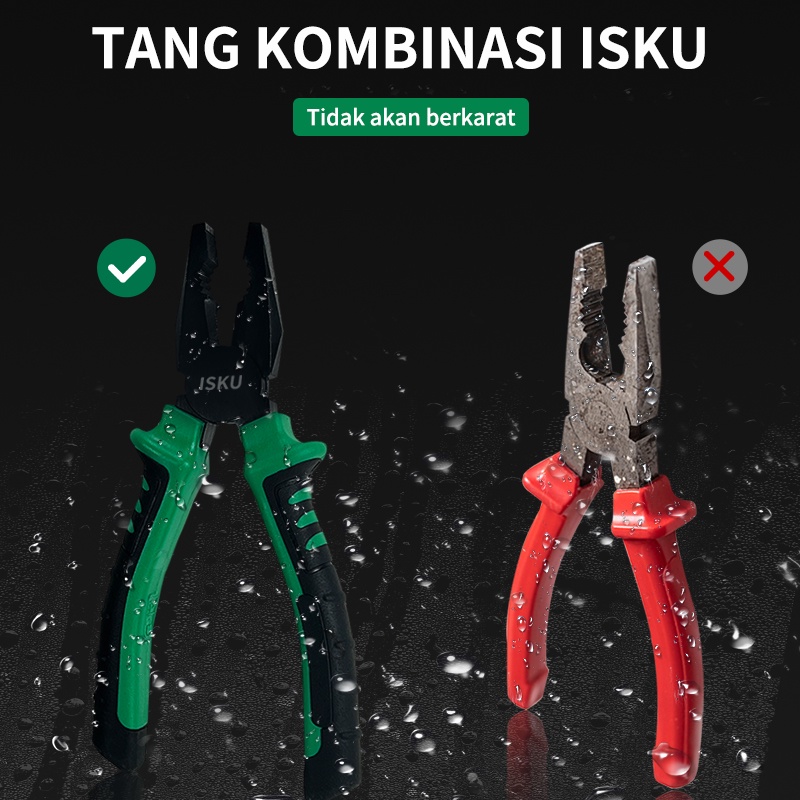 Jual ISKU tang kombinasi tang lancip tang kawat tang potong6 8 inch 55 ...