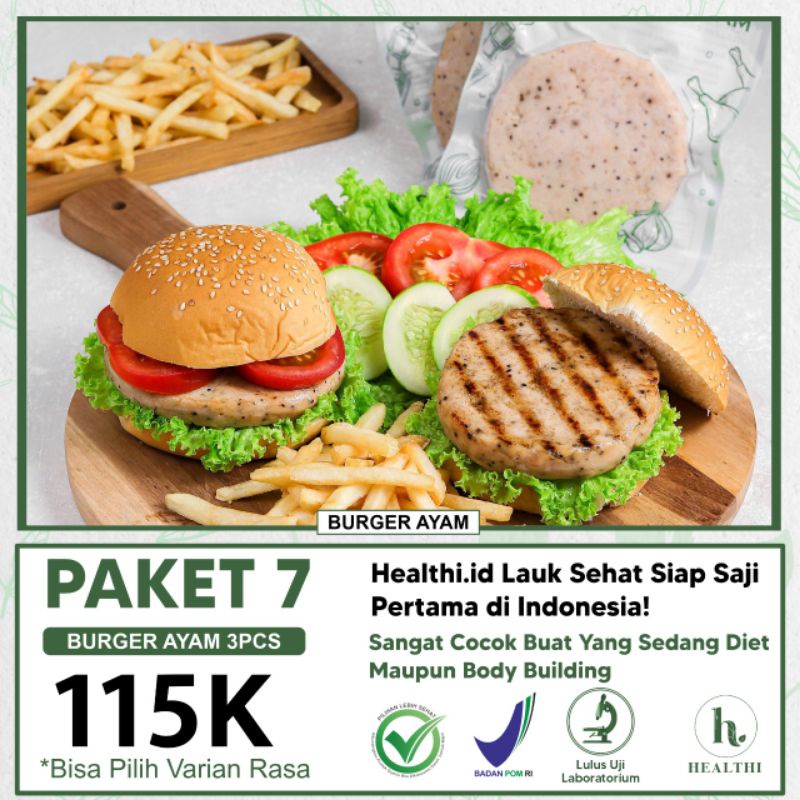 Jual PAKET 7 HEALTHI.ID (3PCS BURGER) | Shopee Indonesia