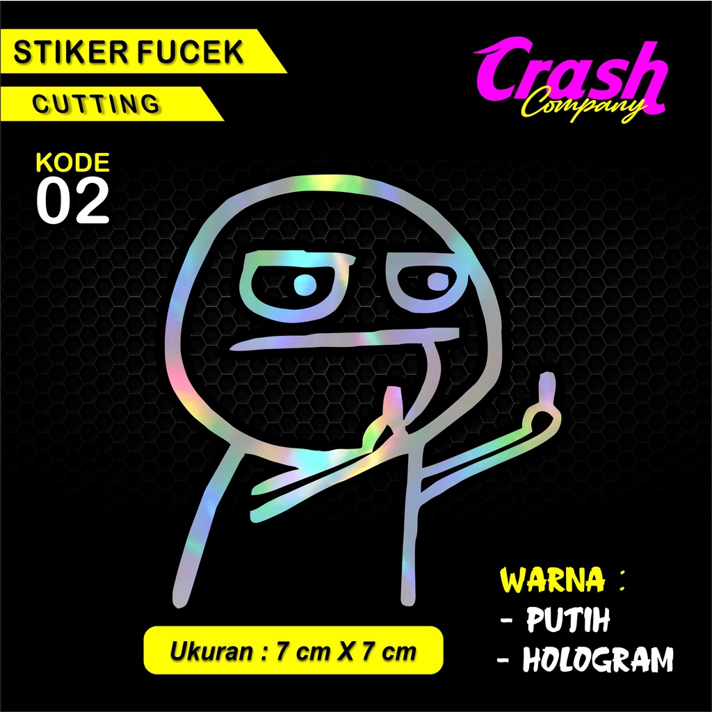 Jual Sticker Cutting Middle Finger Emote Fucek, Stiker Animasi Kartun ...