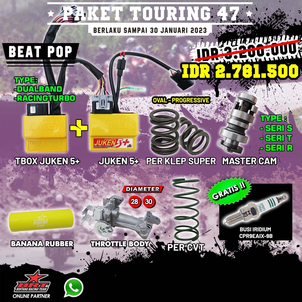 Jual PAKET TOURING 47 BEAT POP ESP BRT - ECU JUKEN + PER KLEP ...