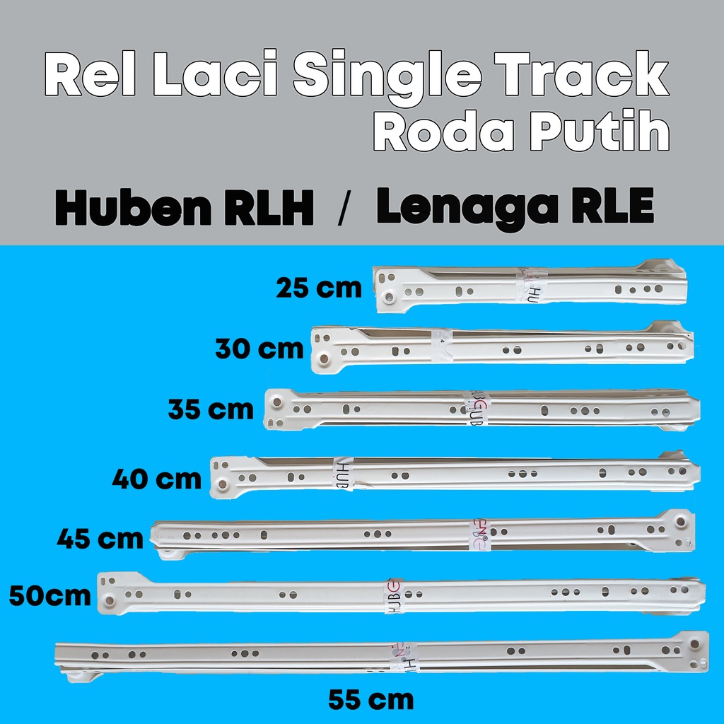 Jual Rel Laci Huben Lenaga 25 30 35 40 45 50 RLH RLE Single Track Putih ...