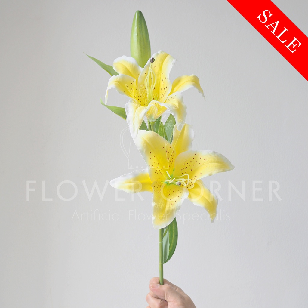 Jual Bunga Artificial Lily 2 Mekar 1 Kuncup (B20080) | Shopee Indonesia