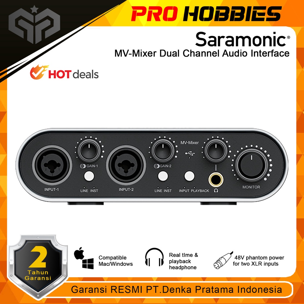 Jual Saramonic MV-Mixer Dual Channel Audio Interface | Shopee Indonesia