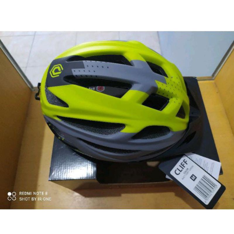 Jual Helm sepeda polygon cliff hijau-abu abu size m dan L mtb gravel ...