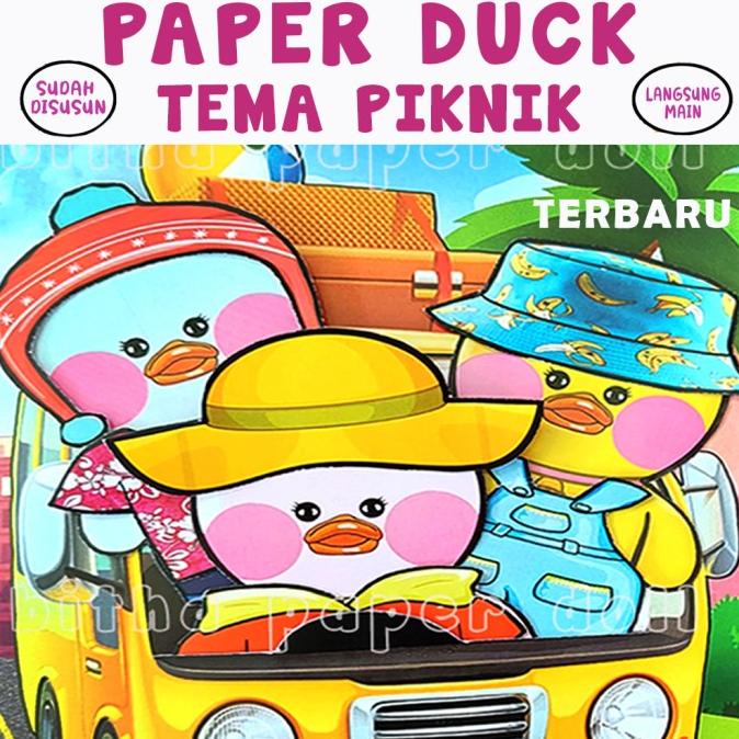 Jual mainan anak Paper Duck Bebek Viral TEMA PIKNIK | Shopee Indonesia