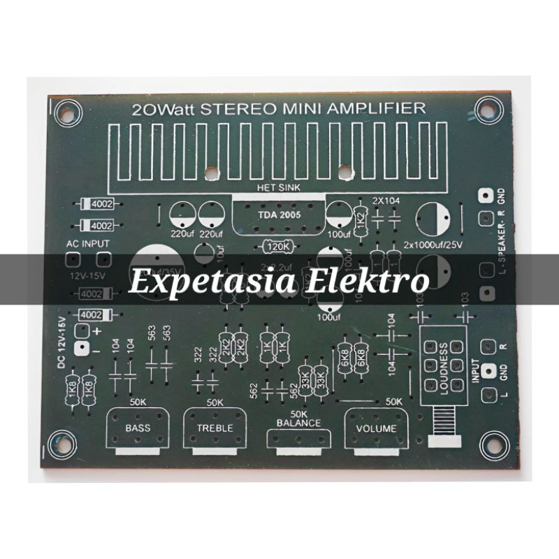 Jual PCB Stereo Mini Amplifier 20Watt.TDA 2005 | Shopee Indonesia
