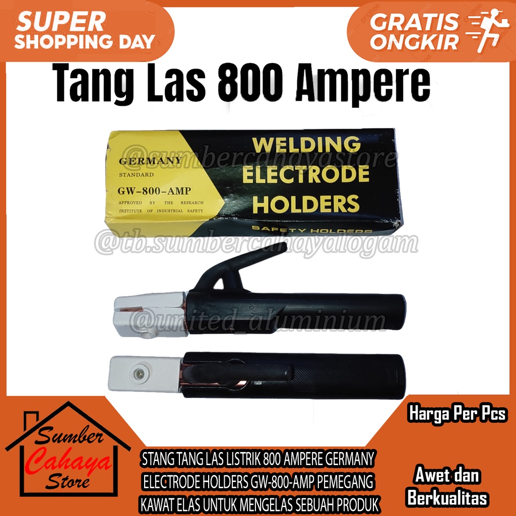 Jual STANG TANG KEPALA LAS LISTRIK 800 AMPERE AMPER GERMANY ELECTRODE ...