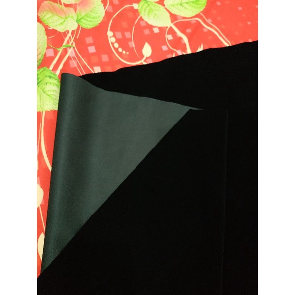 Jual KAIN BELUDRU FLOCKING HITAM 100x150cm BLUDRU FLOCKING HITAM PEKAT ...