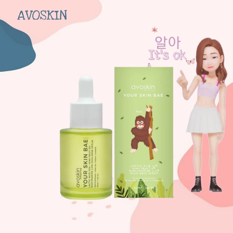 Jual AVOSKIN YBS Lactic Acid 10% Kiwi Fruit 5% Niacinamide 2,5 % Serum ...